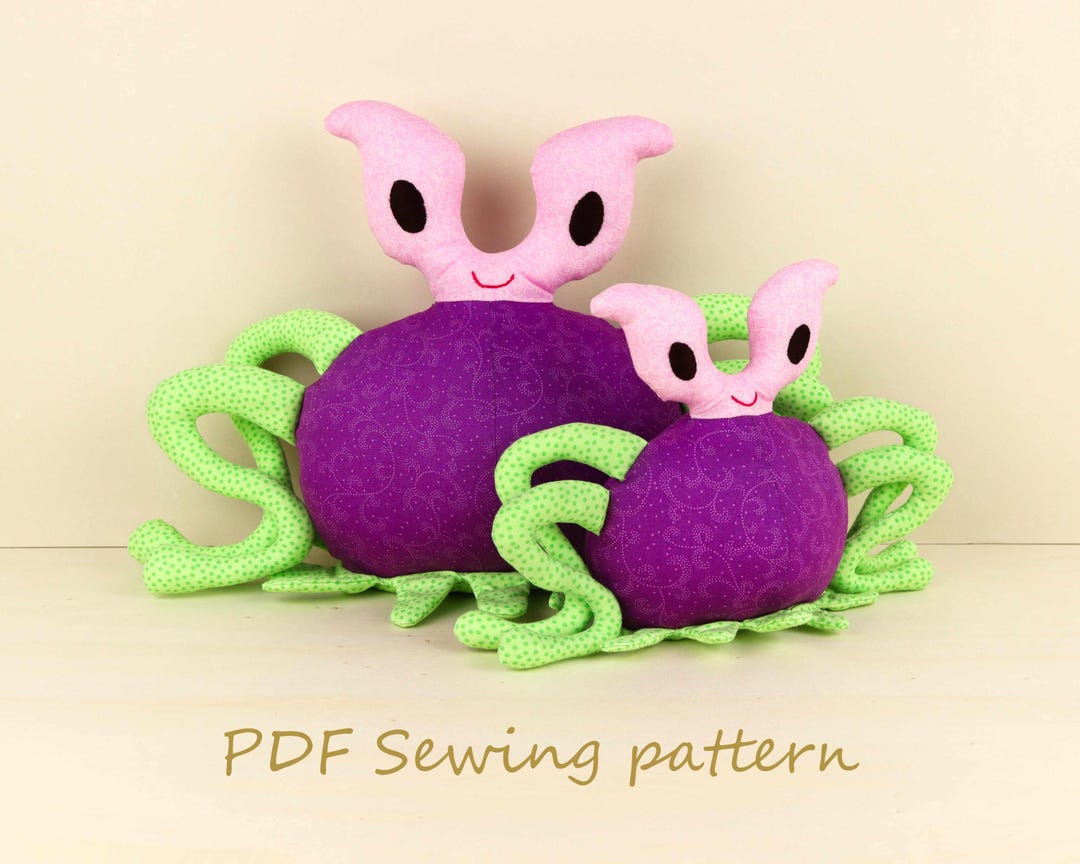 Stuffed Monster Sewing Pattern, Creature Doll PDF Tutorial (set of 2 ...