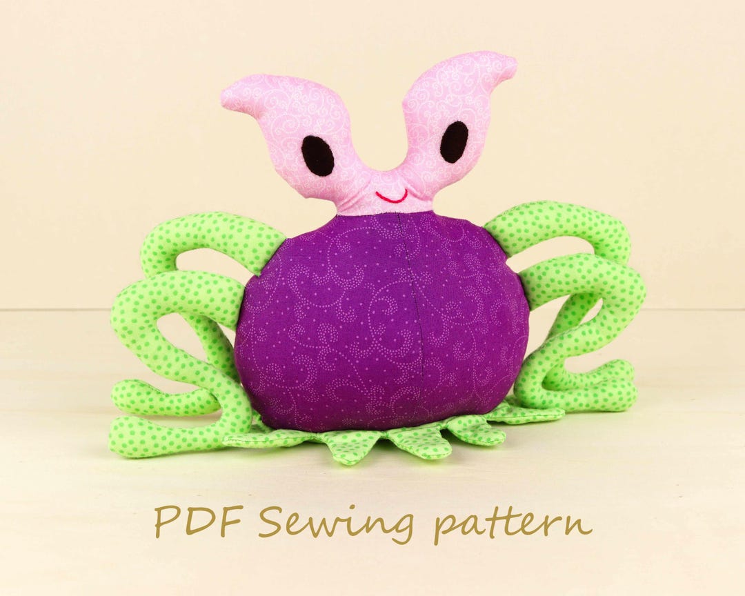 Creature Doll Pattern, Little Plush Monster Sewing Pattern instant ...