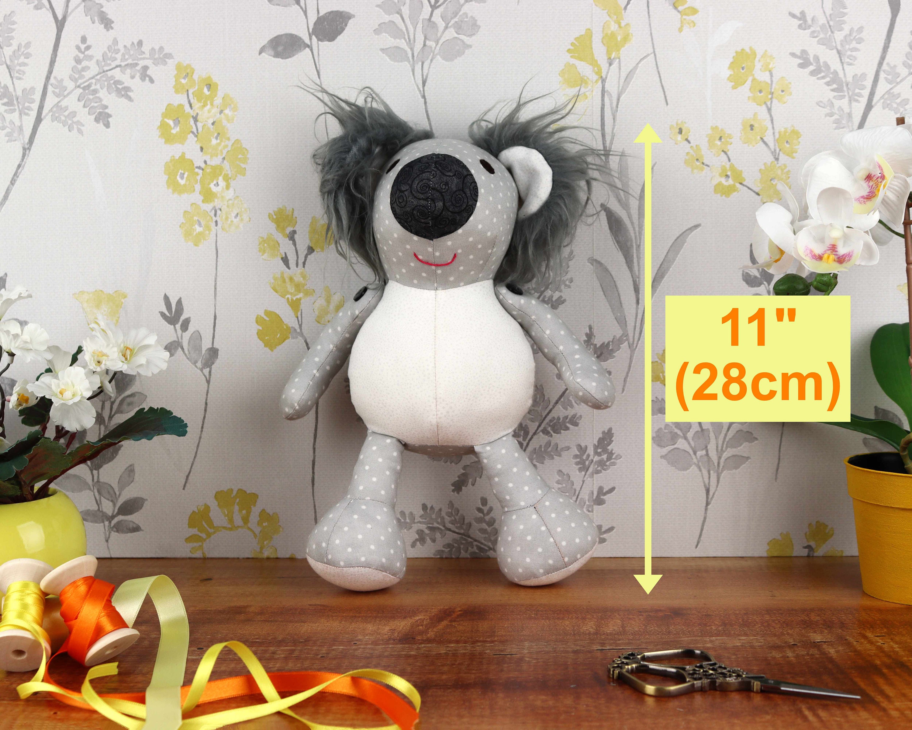 Stuffed Animal With Clothes Pattern and Tutorial, Koala Pdf Sewing ...