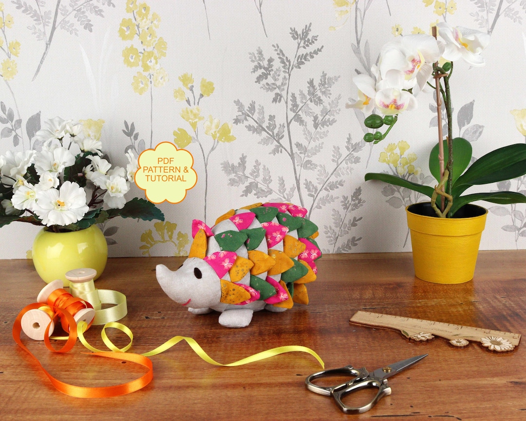 Stuffed Hedgehog Pattern for Sewing, Soft Toy Sewing Pattern, Hedgehog ...