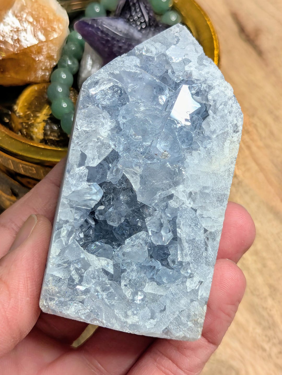 Celestite Tower Clusters, Blue Celestite, Celestite Geode, Raw AAA ...