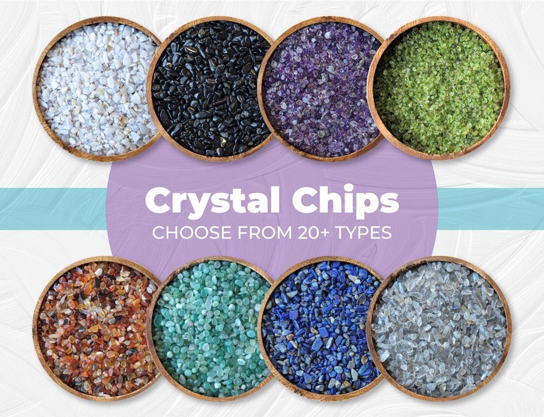 Tumbled Crystal Chips Bulk: 40+ Gemstone Varieties (3-5mm) - Etsy