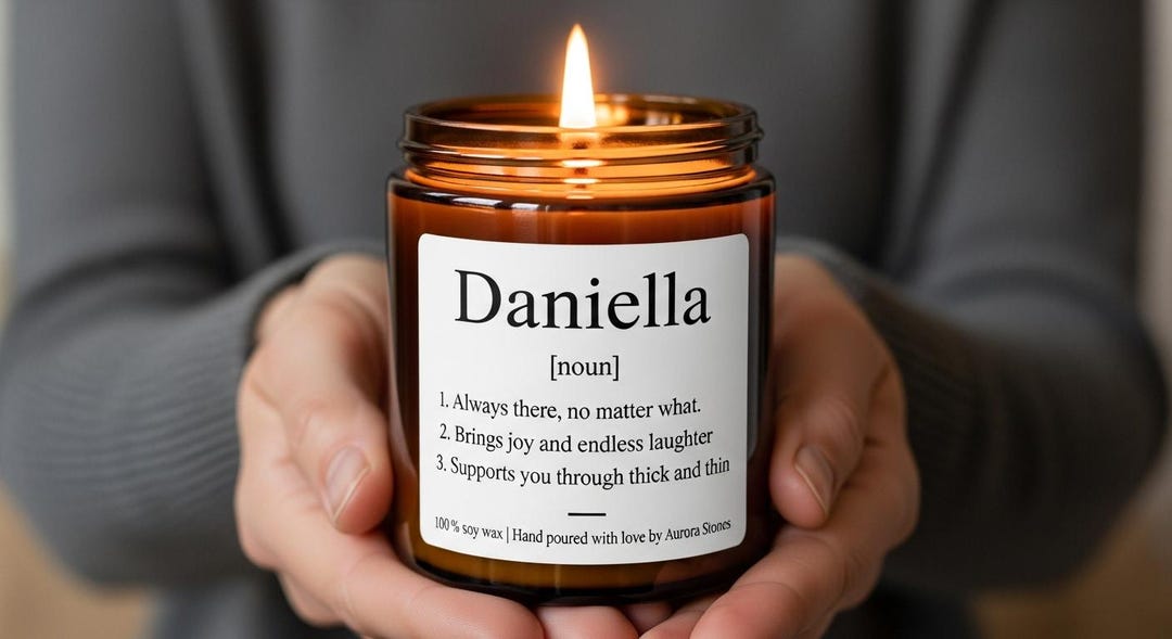 Personalized Dictionary Definition Soy Candle: Funny Gift, 8 Oz Amber ...