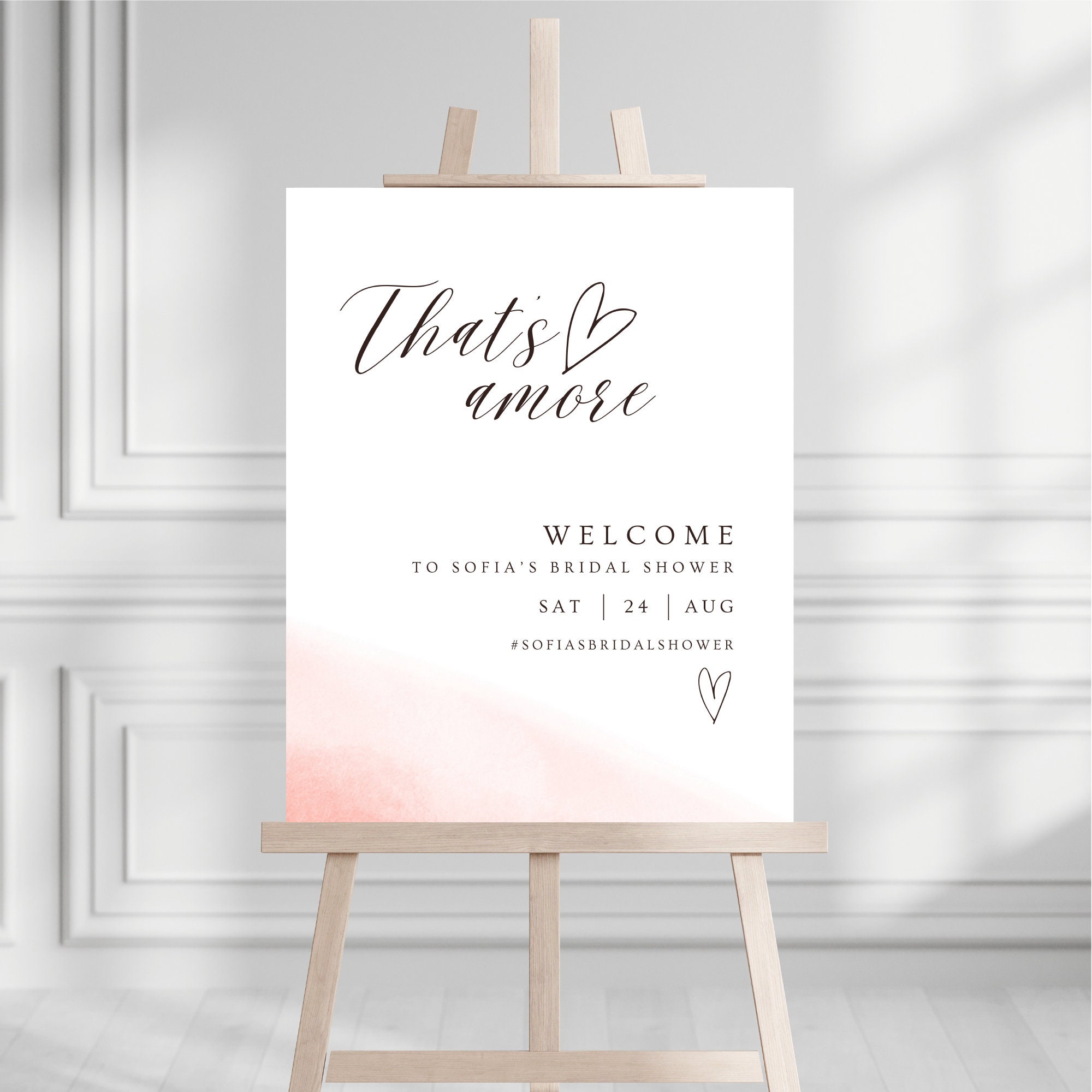 That's Amore Bridal Shower Sign Template, Editable Signage, Printable ...