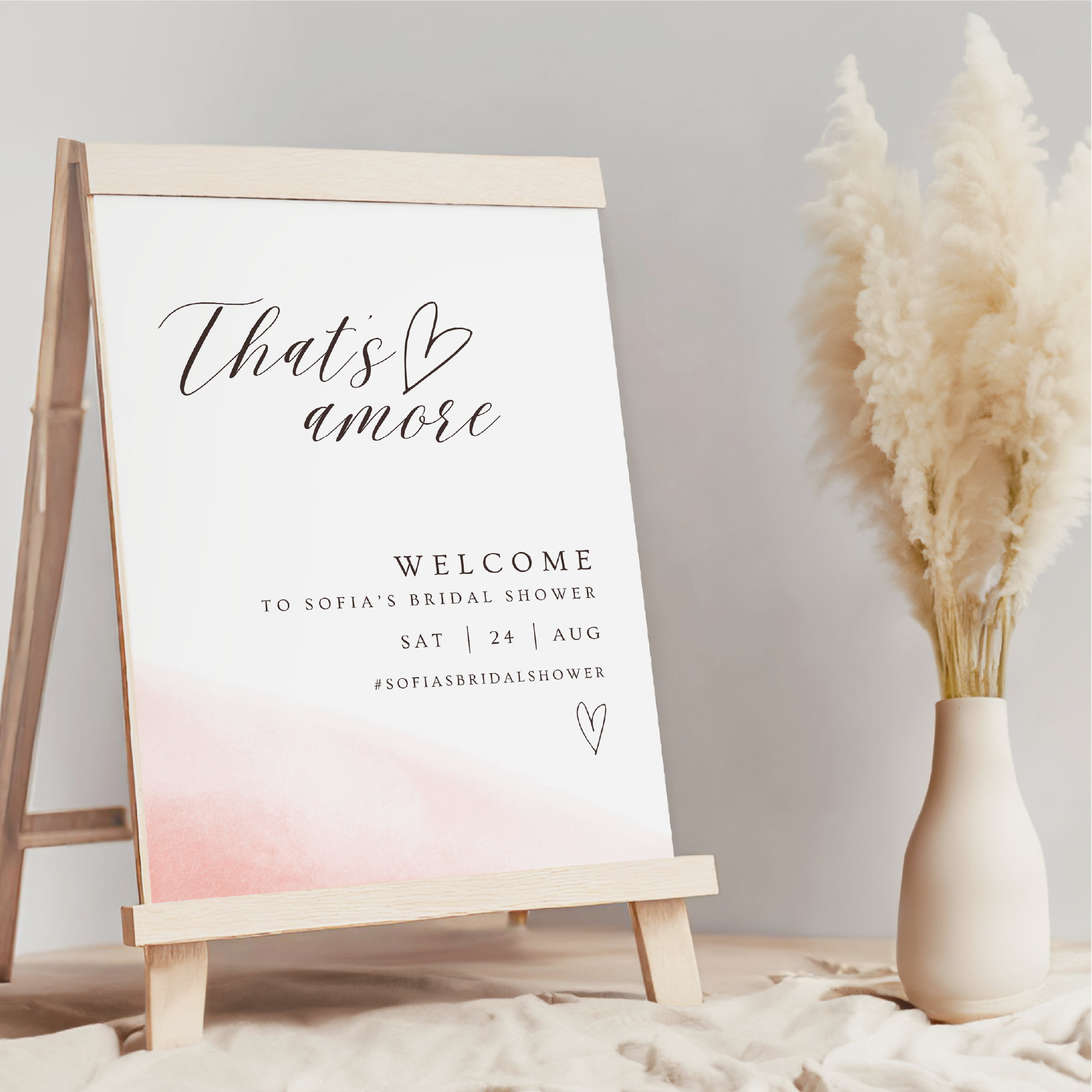 That's Amore Bridal Shower Sign Template, Editable Signage, Printable ...