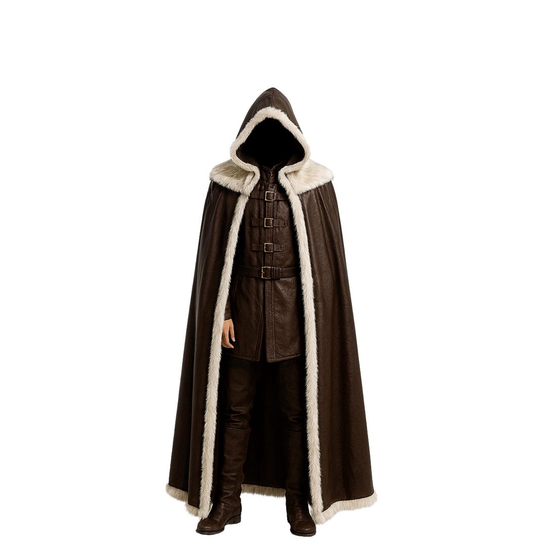Viking Fur Cloak: Medieval Ranger Costume - Renaissance LARP Cosplay - Etsy