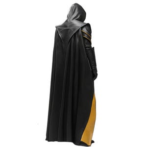 Leather Hooded Cloak With Armor: Medieval Cosplay Costume - Etsy