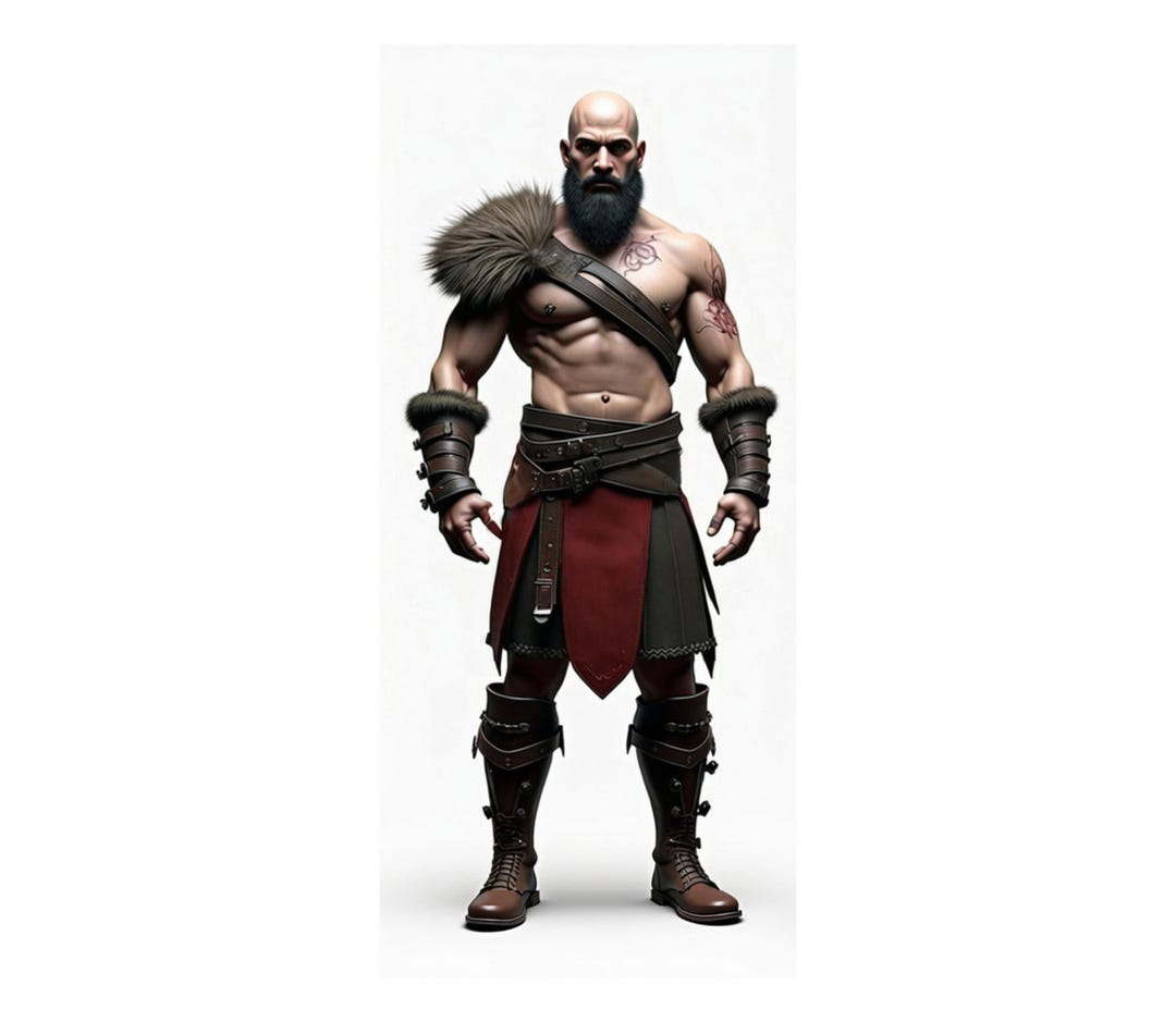 Kratos Costume god of War Cosplay Leather Armor for LARP and Medieval ...