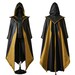 Handmade Leather Hooded Cloak: Yellow & Black Medieval Costume - Etsy