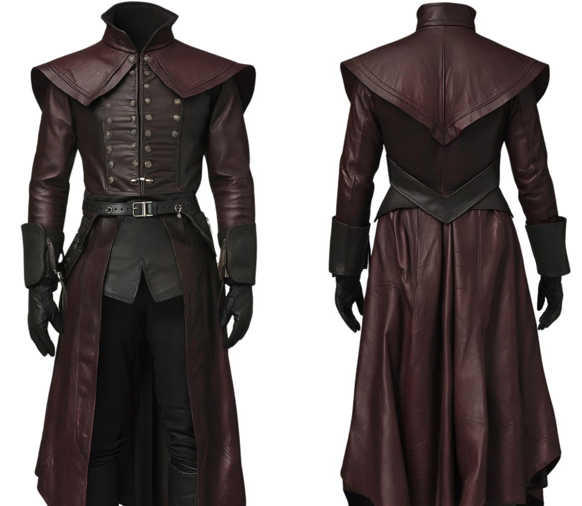 Handmade Leather Phantom Lord Coat: Ren Faire Medieval Cosplay - Etsy