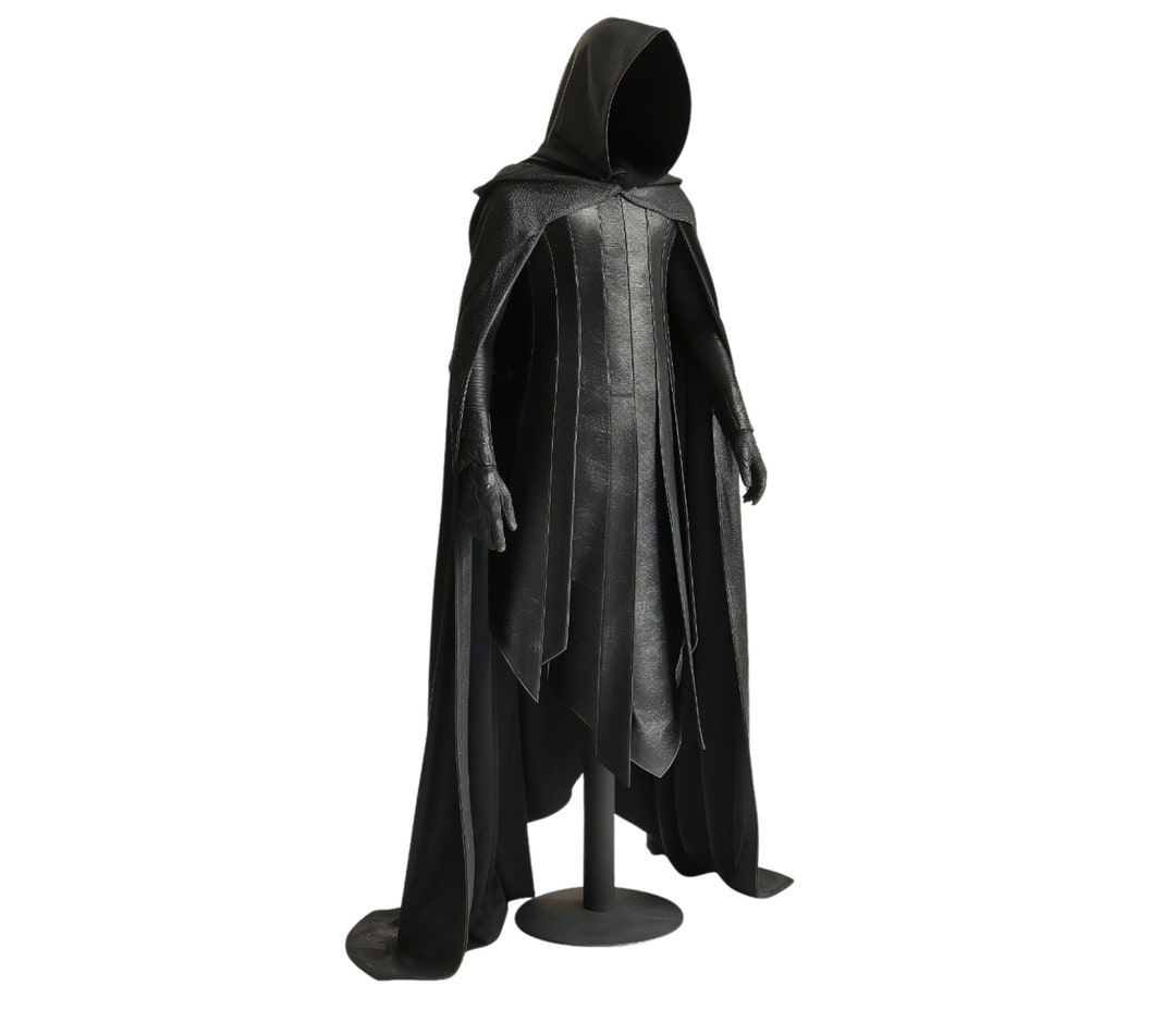 Handmade Black Leather Medieval Cloak With Vest: Cosplay Armor - Etsy