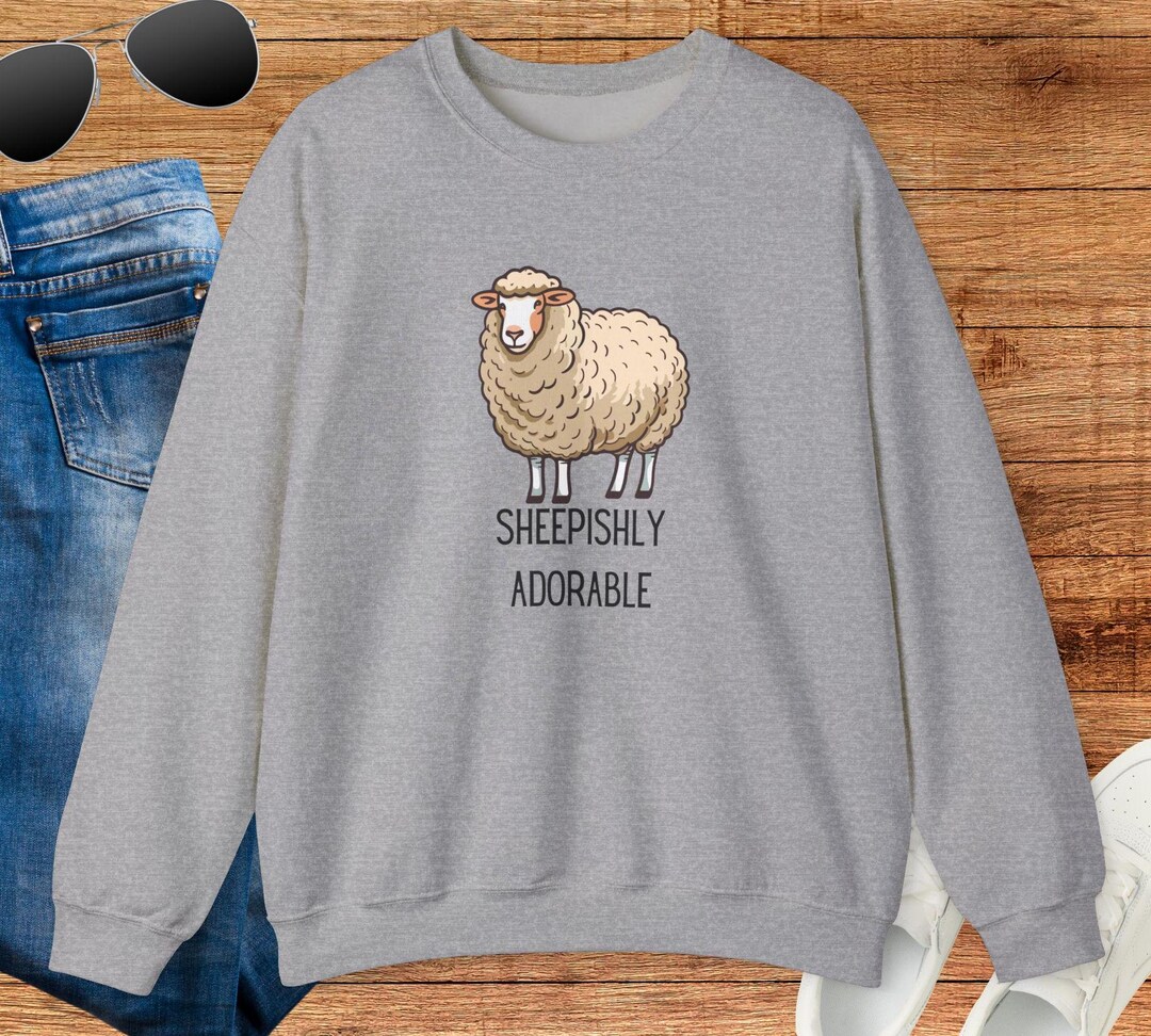 Sheepishly Adorable Unisex Heavy Blend Crewneck Sweatshirt, Funny ...
