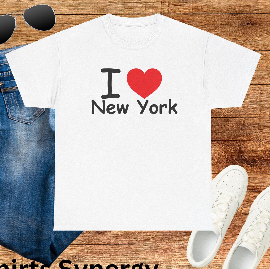 I Love New York Tee, Casual Wear, Travel Souvenir, Gift for NYC Lovers ...