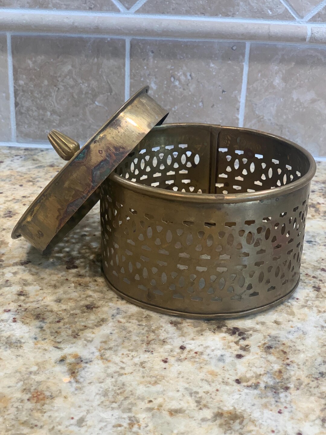 1970s Vintage Brass Cricket Box Trinket Box Incense Container - Etsy