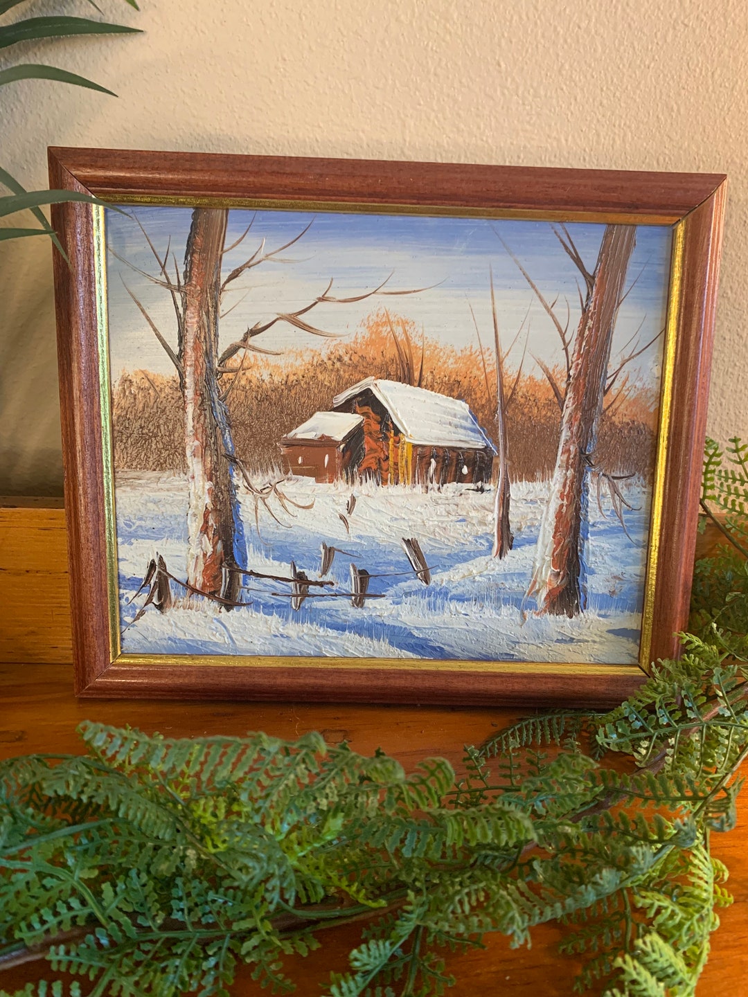 Vintage Rustic Original Oil Painting Landscape - Etsy