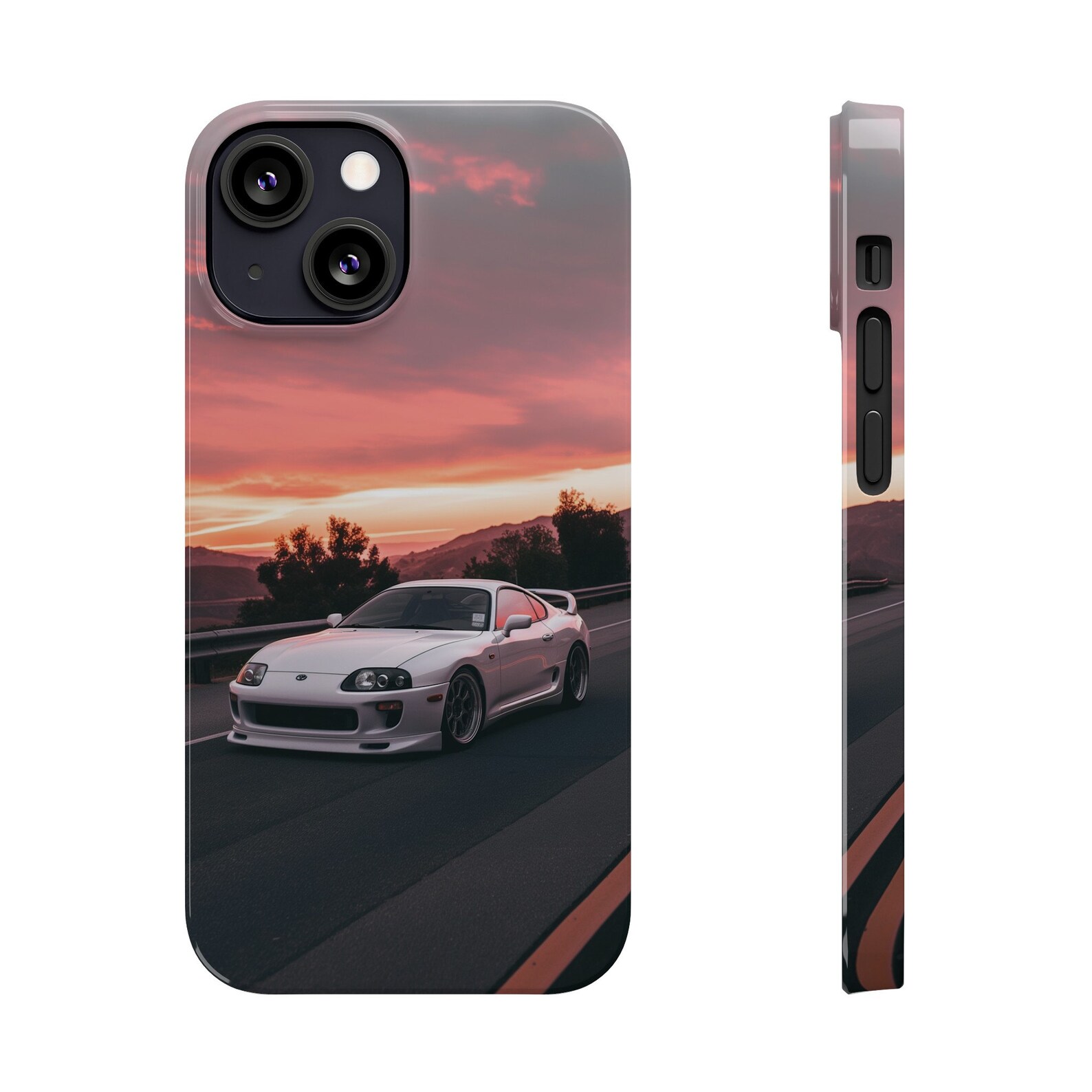 Toyota Supra MK4 / MK4 Supra A80 Pink Sunset Highway Aesthetic Phone ...
