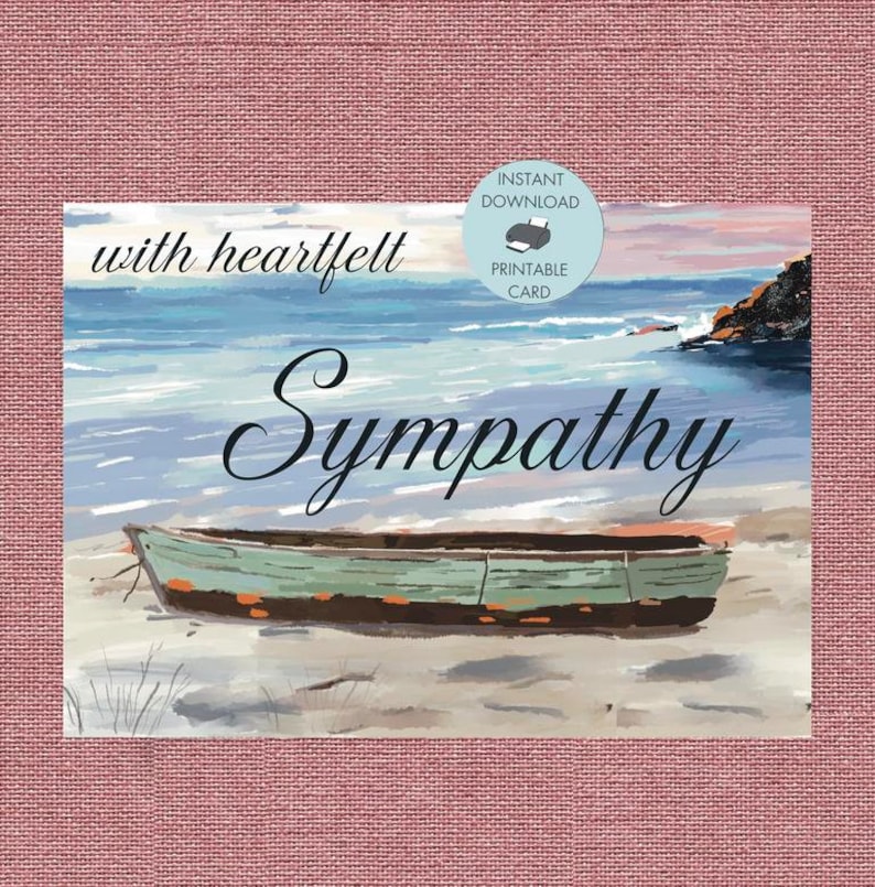 Printable Sympathy Card, Printable, Instant Download Thoughtful ...