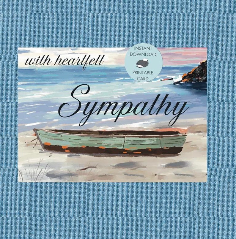 Printable Sympathy Card, Printable, Instant Download Thoughtful ...