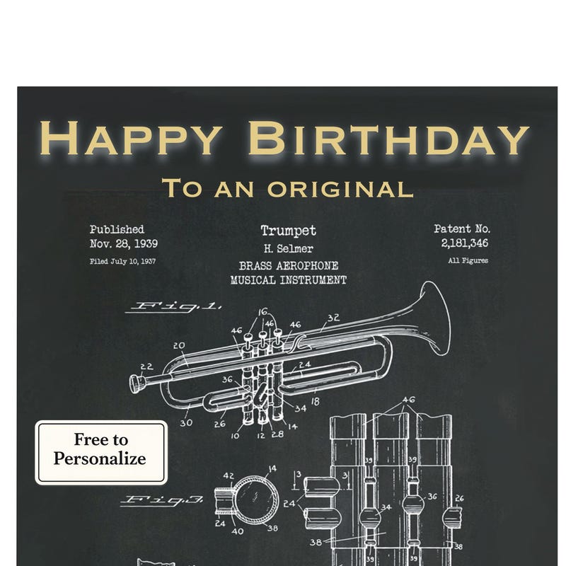 Trumpet Greeting Cards - Etsy