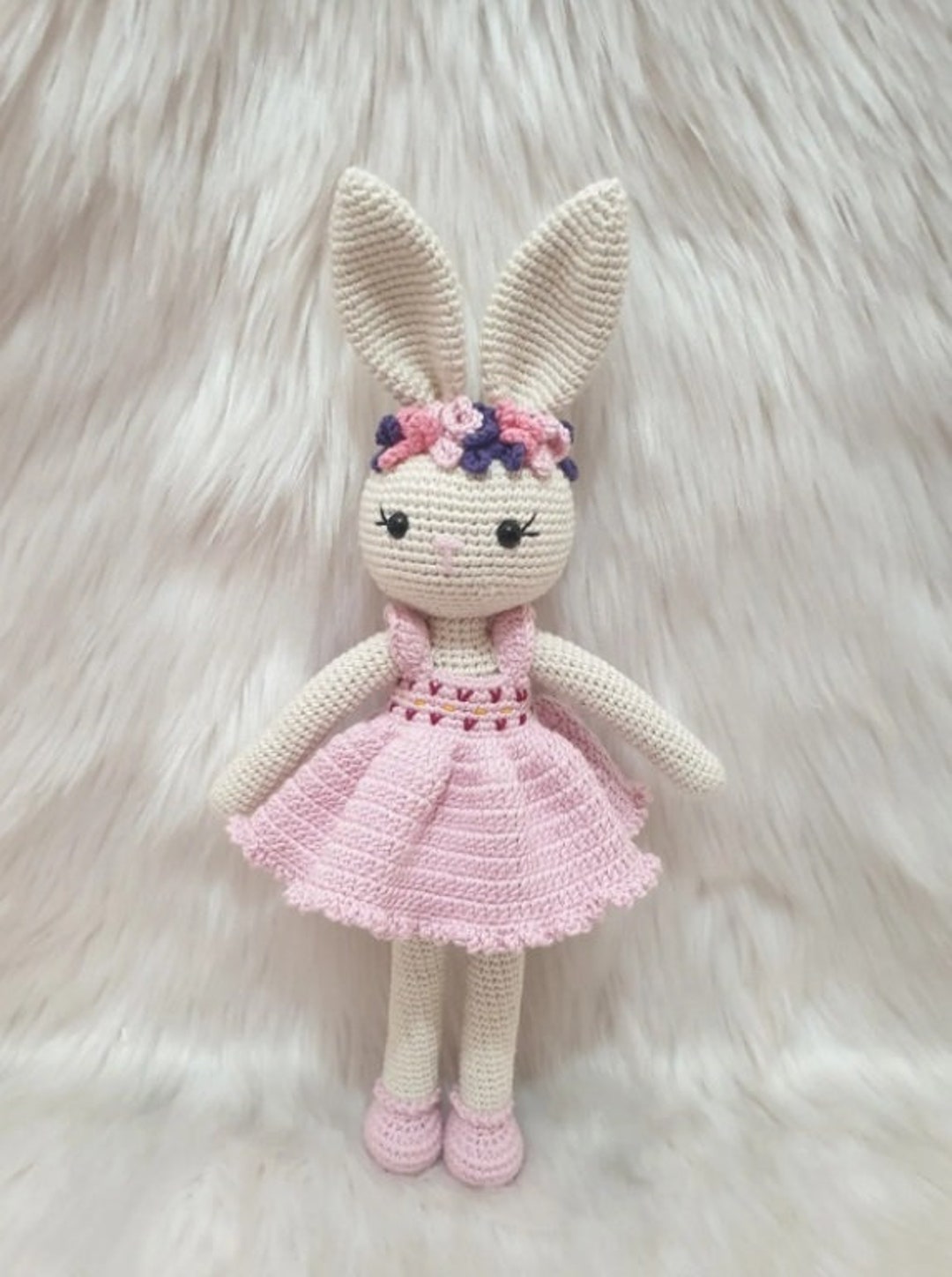Sleeping Friend Rabbit Amigurumi Crochet Toy Finished - Organic Baby ...