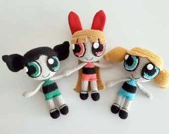Powerpuff Girls Crochet Dolls - Etsy