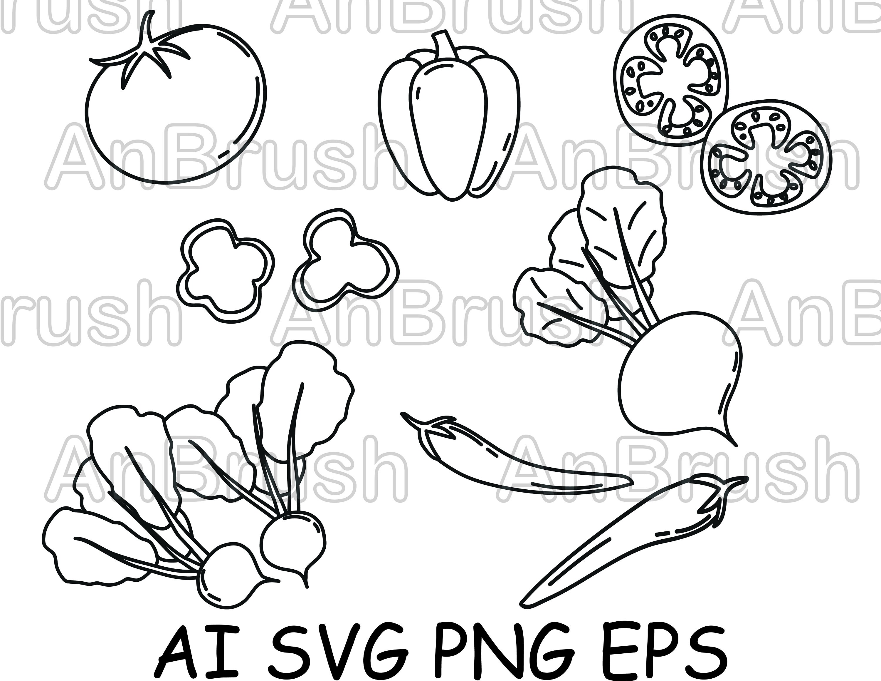 Vegetables Icons, Red Vegetables Svg, Vector, сricut Cut Files, Tomat ...