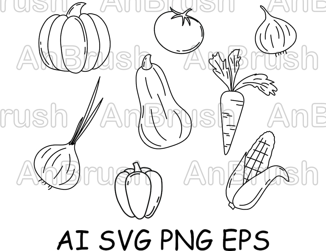 Vegetables Icons, Orange Vegetables Svg, Yellow Vegetables Svg ...