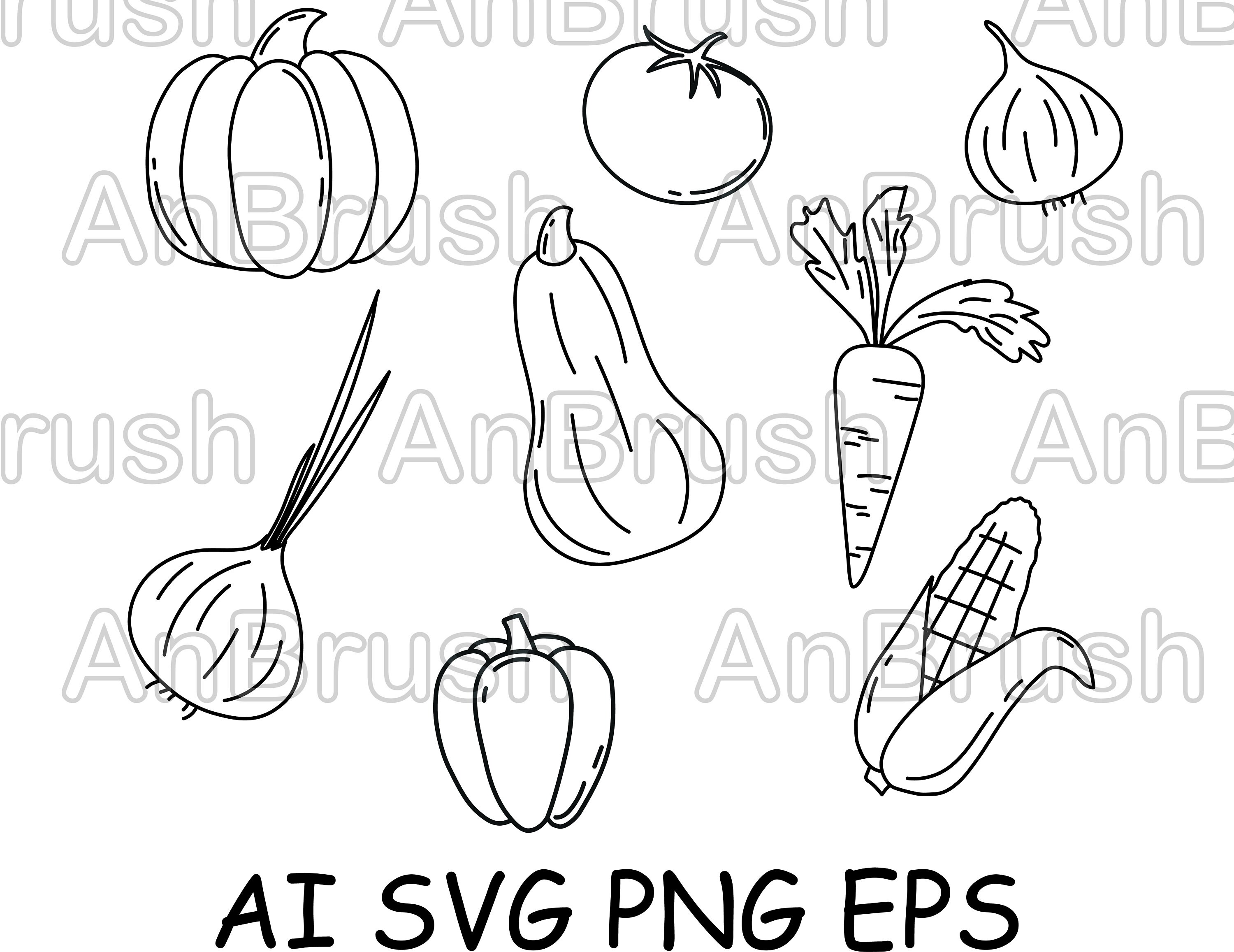 Vegetables Icons, Orange Vegetables Svg, Yellow Vegetables Svg ...