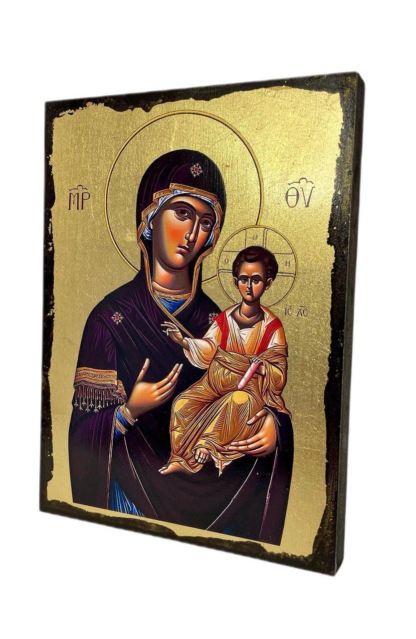 Icon of the Virgin Mary With Seven Swords Greek Orthodox Icon ...