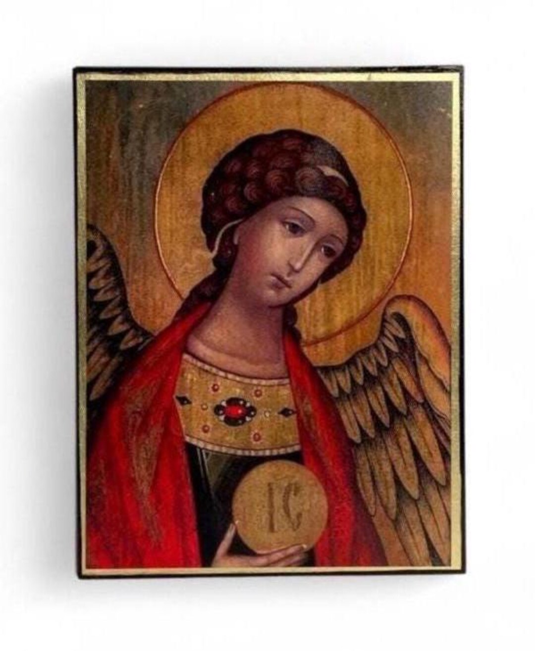 Guardian Angel Greek Orthodox Wooden Icon Byzantine Wall Art Christian ...