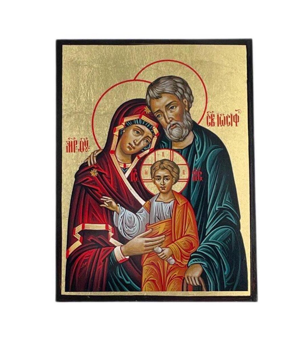 Icon of the Holy Family Greek Orthodox Handmade Wooden Icon, Byzantine Icon, Orthodox Wall Art ...