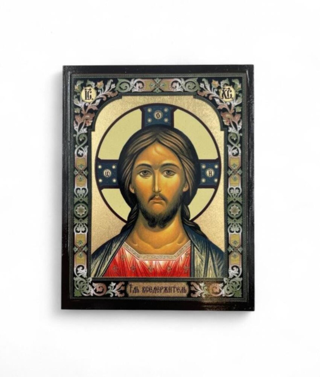 Jesus Christ Greek Orthodox Icon – Handmade Wooden Byzantine Icon for ...