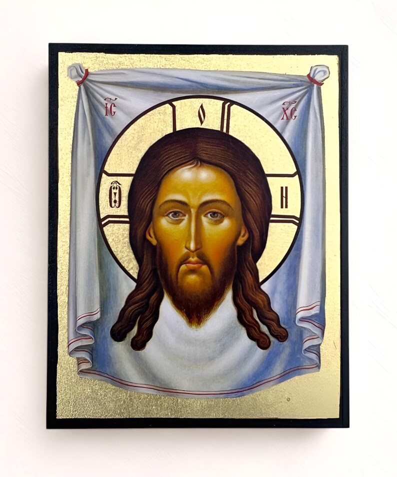 Holy Face of Jesus Christ Orthodox Icon, Mandylion, Gold Leaf ...