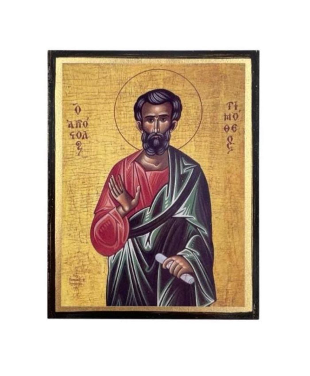 Icon of Saint Timothy the Apostle - Greek Orthodox Handmade Wooden Icon ...