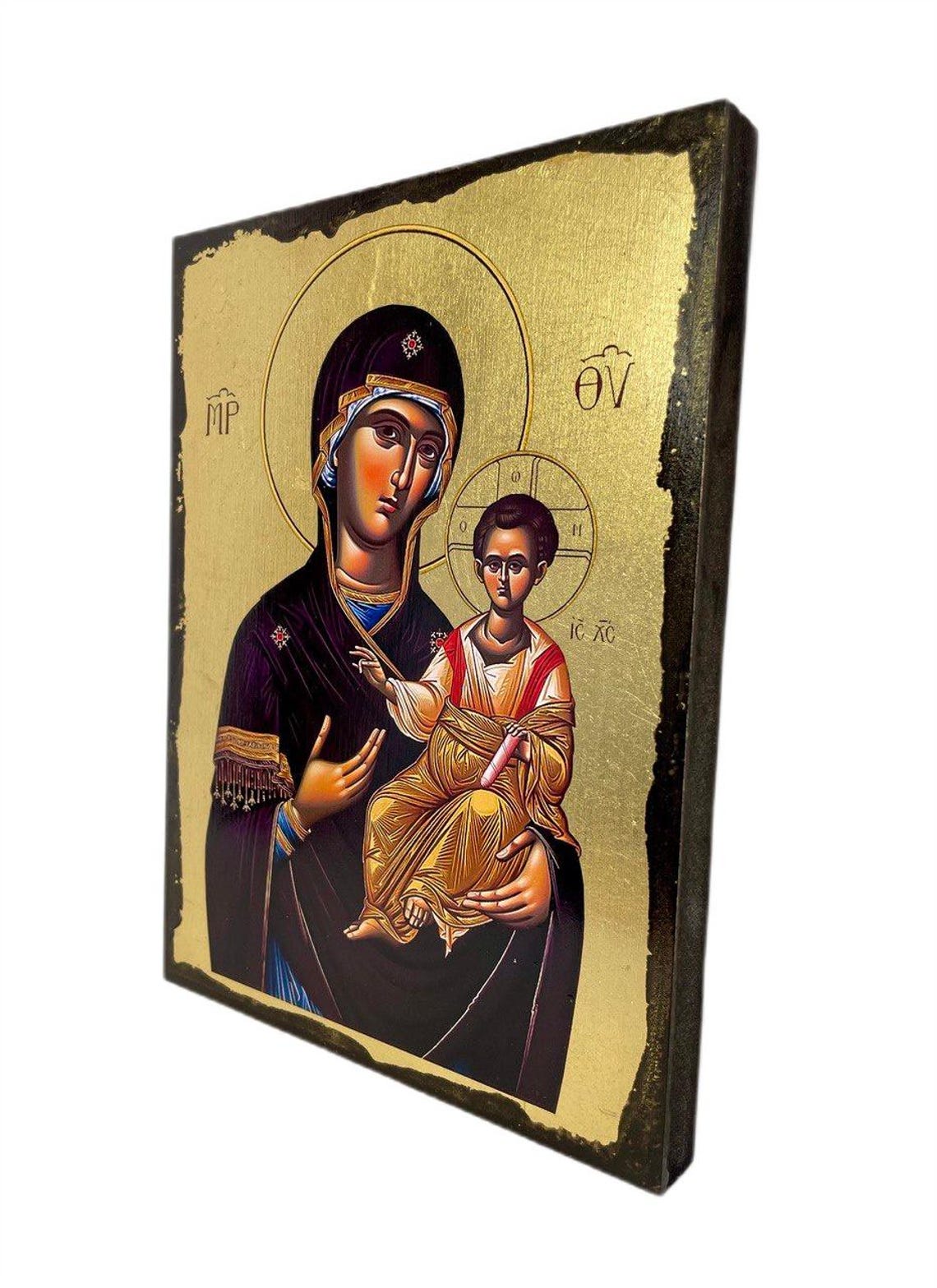Icon of the Virgin Mary With Seven Swords Greek Orthodox Icon ...