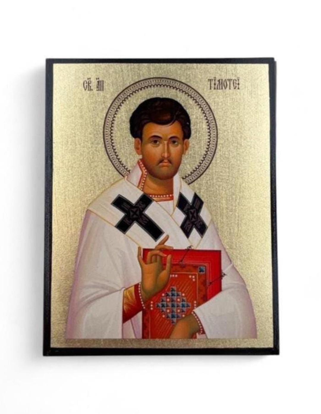 Apostle Timothy of Ephesus Greek Orthodox Gold Leaf Icon – Handmade ...