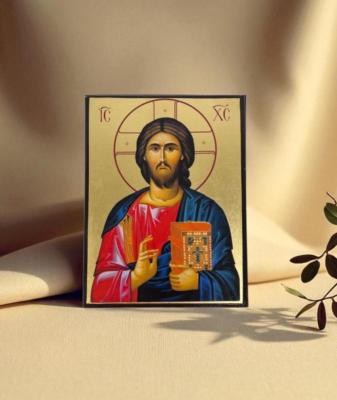 Small Handmade Orthodox Icon of Jesus Christ Almighty – Byzantine Wood ...