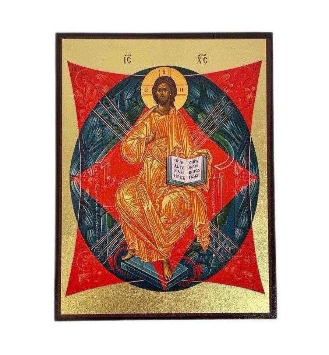 Ícone de Jesus Cristo - Ícone de madeira feito à mão ortodoxo grego ...