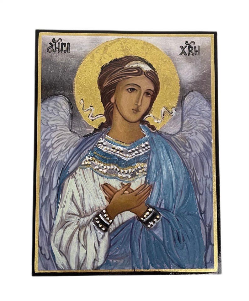 Guardian Angel Icon Greek Orthodox Icon Byzantine Icon Byzantine Icon ...