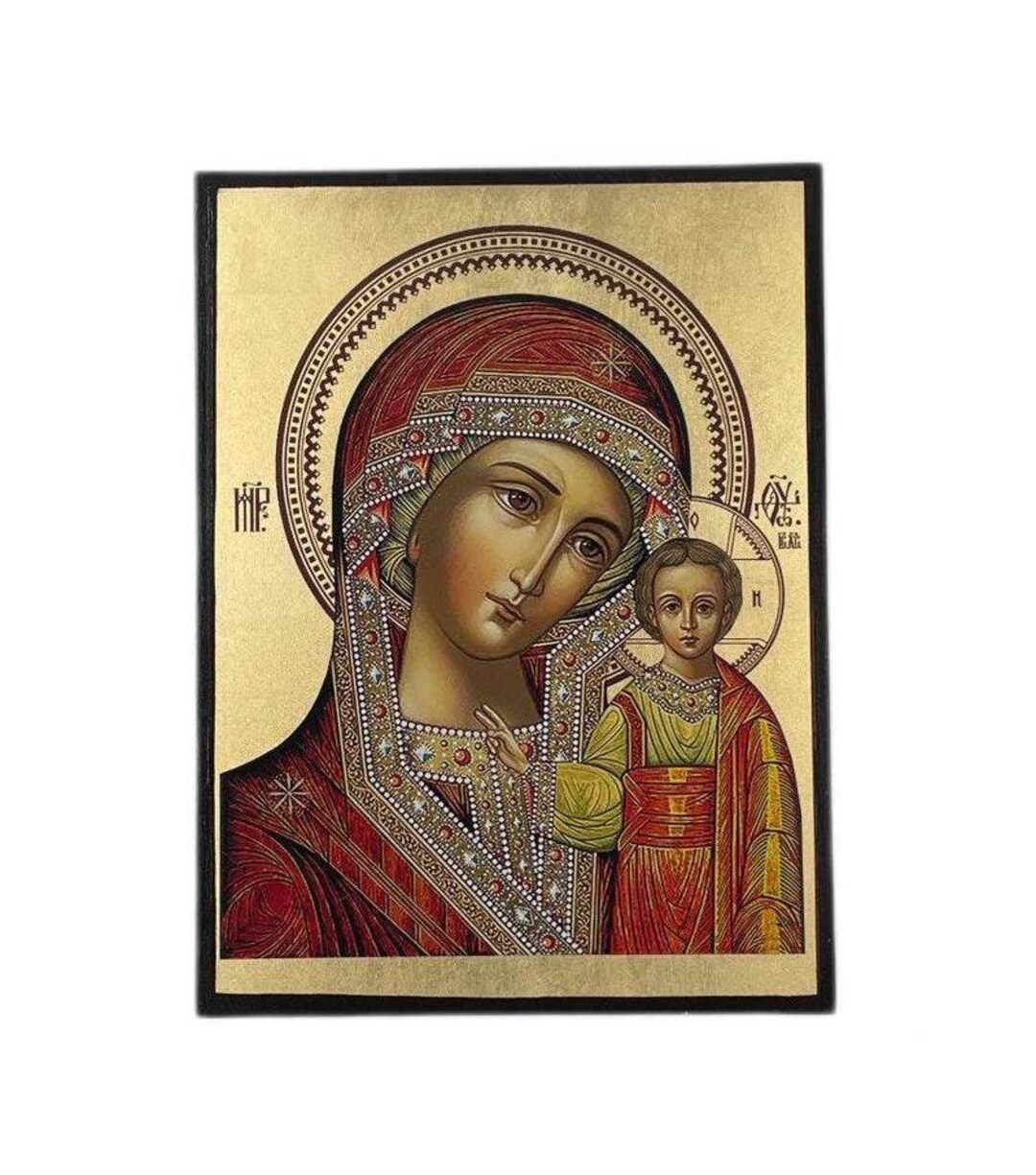 Icon of the Virgin Mary With Seven Swords - Greek Orthodox Icon ...