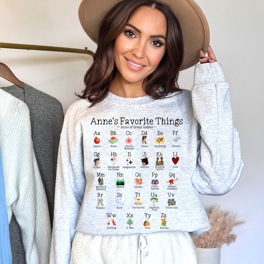 Anne of Green Gables Alphabet Sweatshirt Anne With an E ABC Crewneck ...