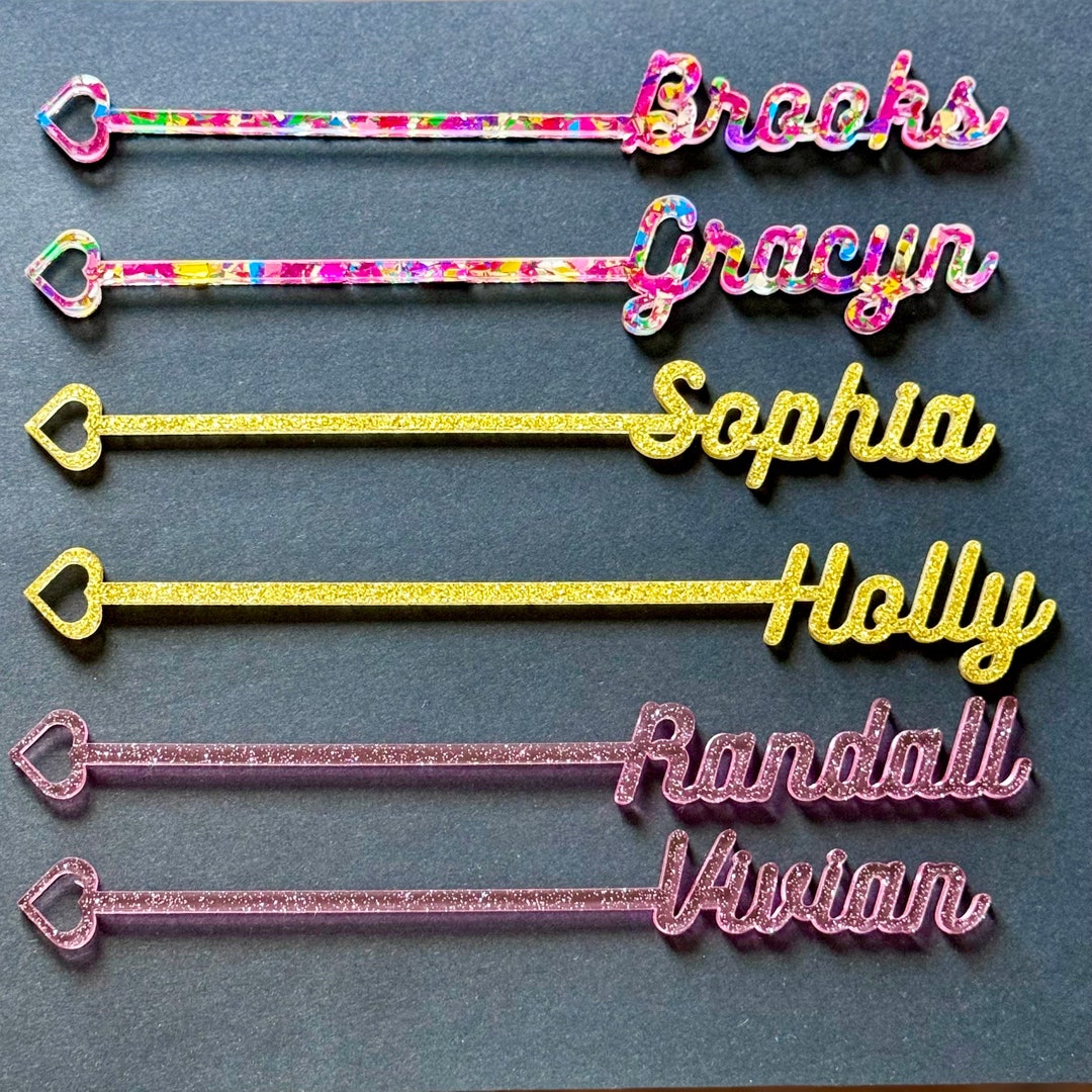 10 Custom Drink Stirrers, Partyware, Swizzle Sticks, Event Decor ...