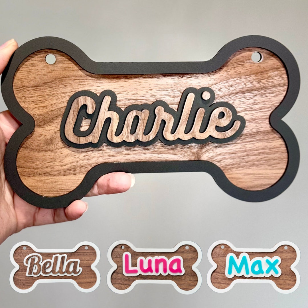 Personalized Pet Crate Sign | Custom Hanging Crate Tag | Wood Crate ...