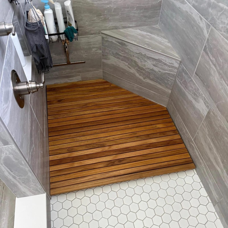 Wood Bath Mat - Etsy
