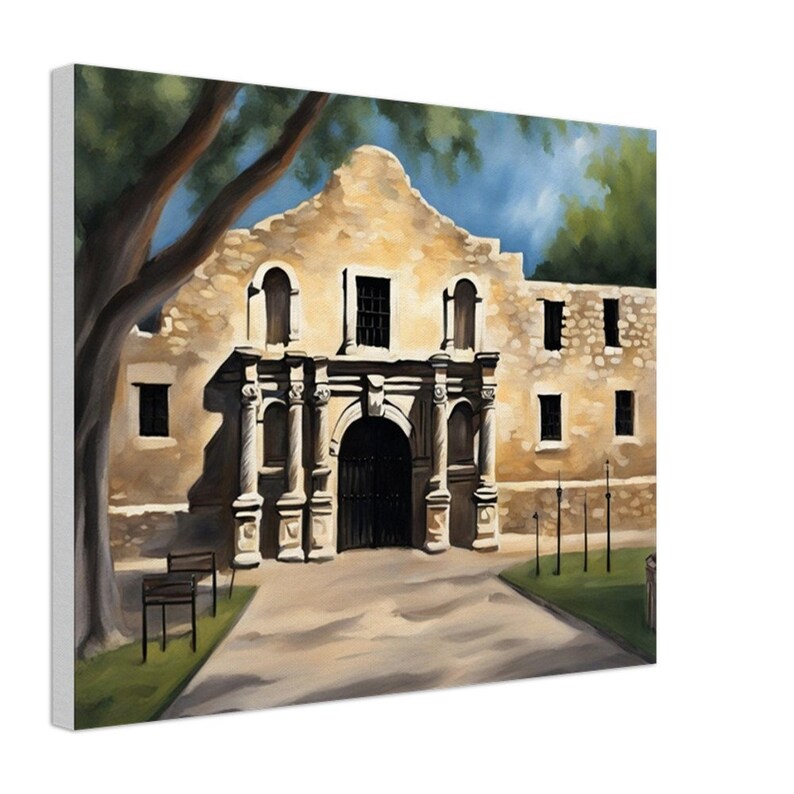San Antonio Texas the Alamo Canvas Western Frontier Wall Art Print - Etsy