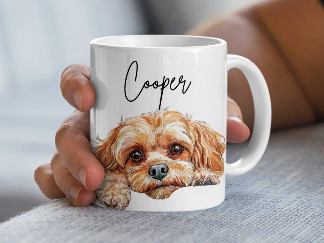 Personalized Pet Mug, Custom Dog Coffee Mug, Personalized Cavapoo ...
