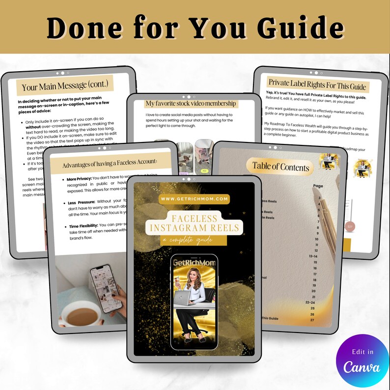 Faceless Instagram Reels Guide With Master Resell Right, Done for You ...