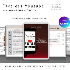 Faceless Youtube Automation Guide & Social Media Planner, Complete ...