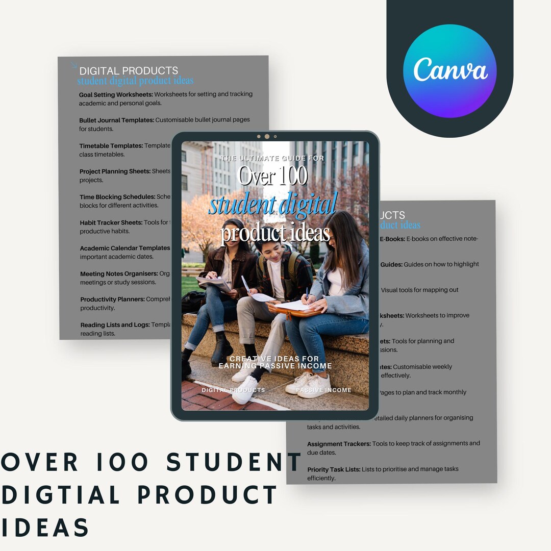 Over 100 Student Digital Product Ideas With MRR - Etsy