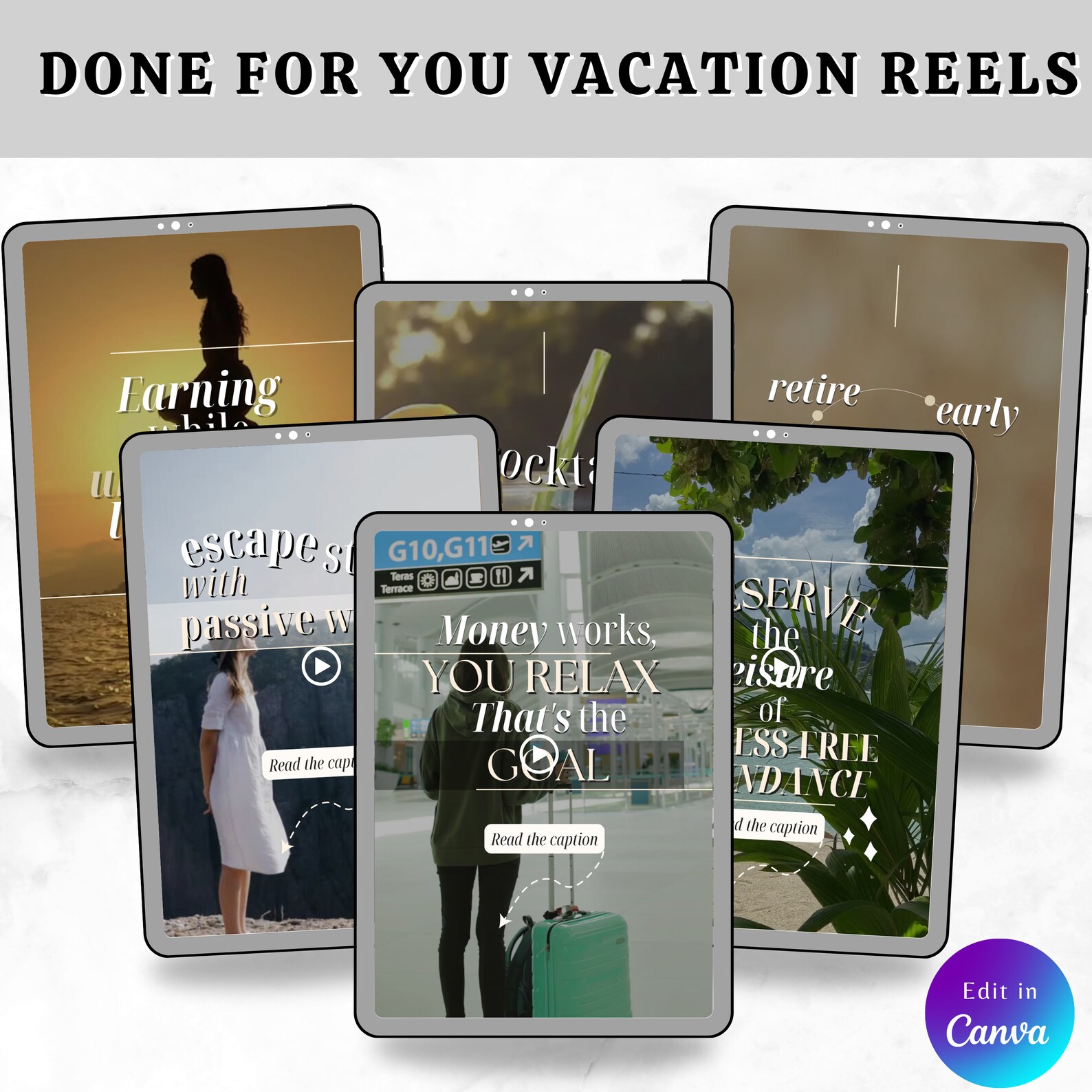 50 Luxury Vacation Instagram Reels | Faceless Travel Videos | Social ...